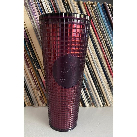 Starbucks | Kitchen | Starbucks Berry Plum Grid Disco Christmas Holiday ...